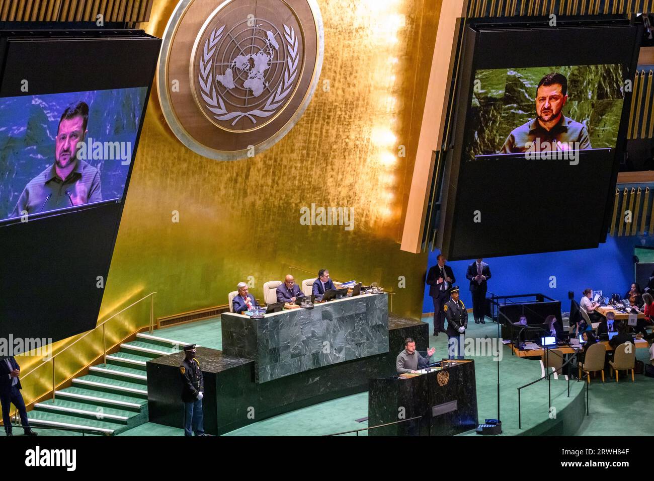 New York, USA. 19th Sep, 2023. Ukraine President Volodymyr Zelenskyy ...