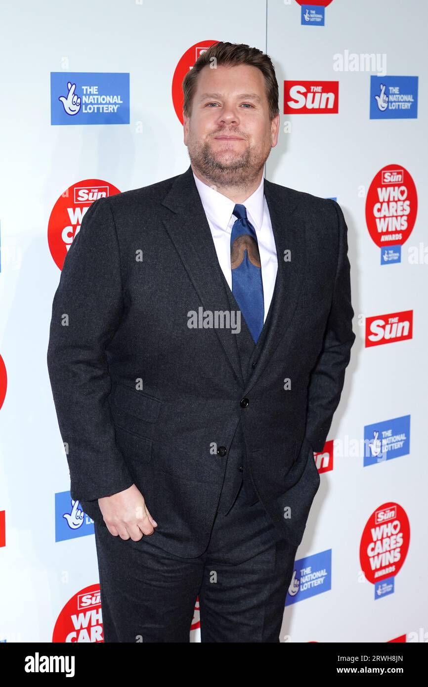 James Corden attending The Sun Who Cares Wins Awards at The Roundhouse ...