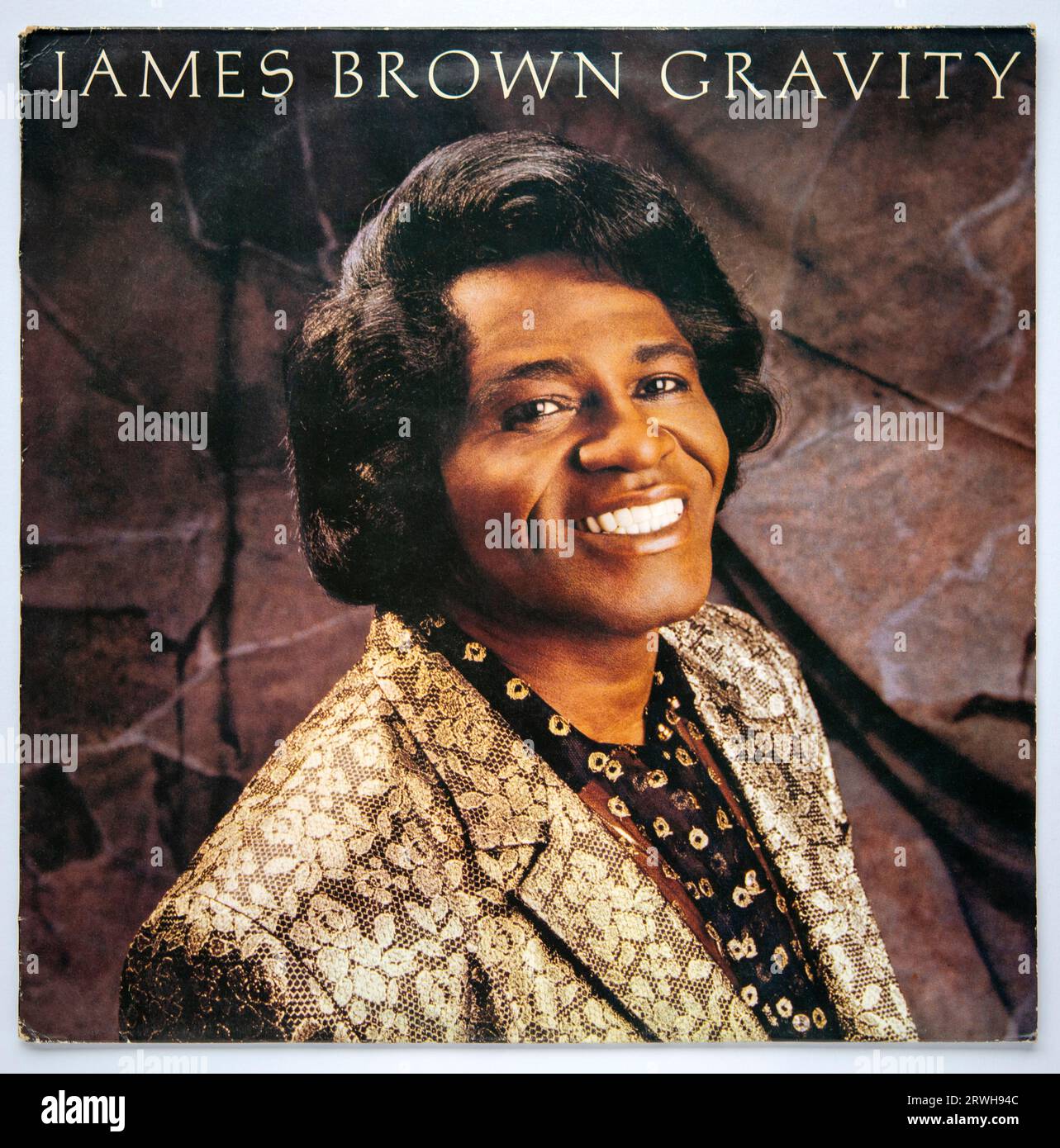 LP cover of Gravity, the 53rd studio album by James Brown, which was ...