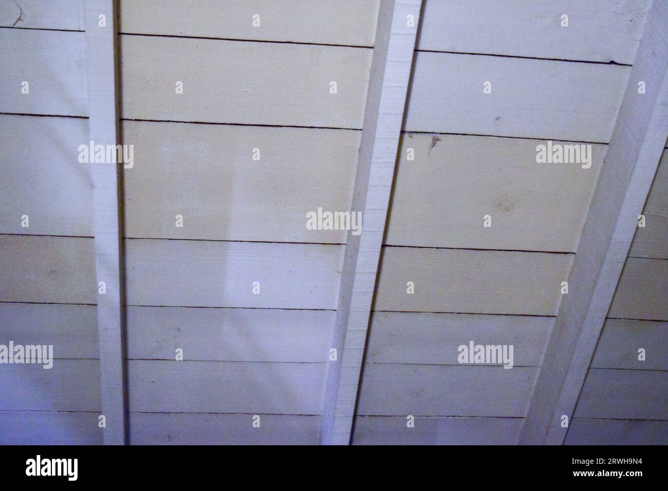 Wooden roof structure of a house Stock Photo - Alamy