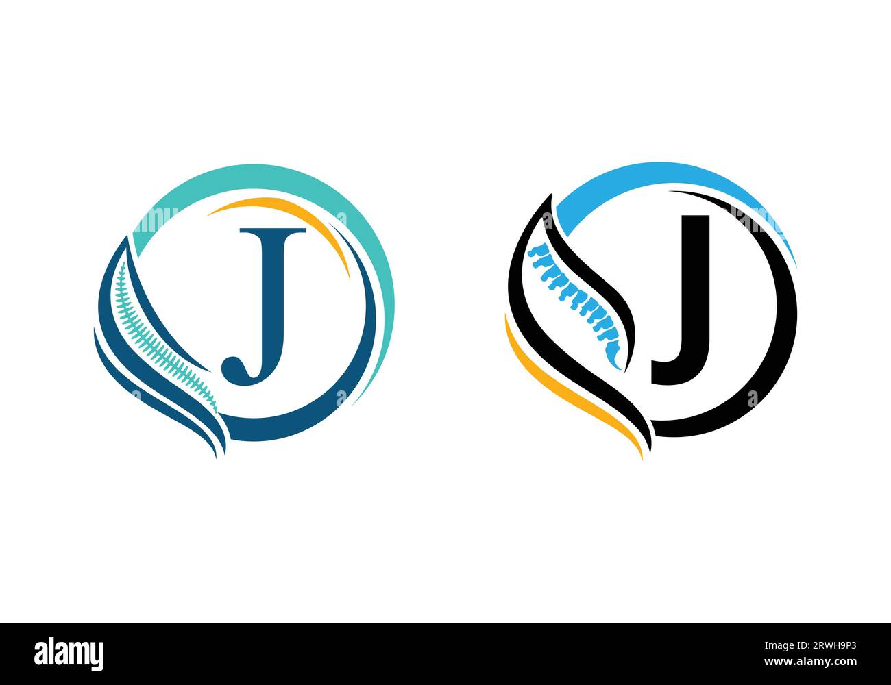 Letter J with Spine Orthopedic logo. for orthopedic business and ...