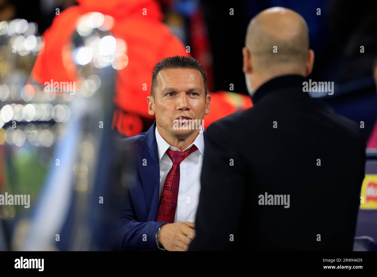 Pep Guardiola the Manchester City manager welcomes Barak Bakhar the Red ...