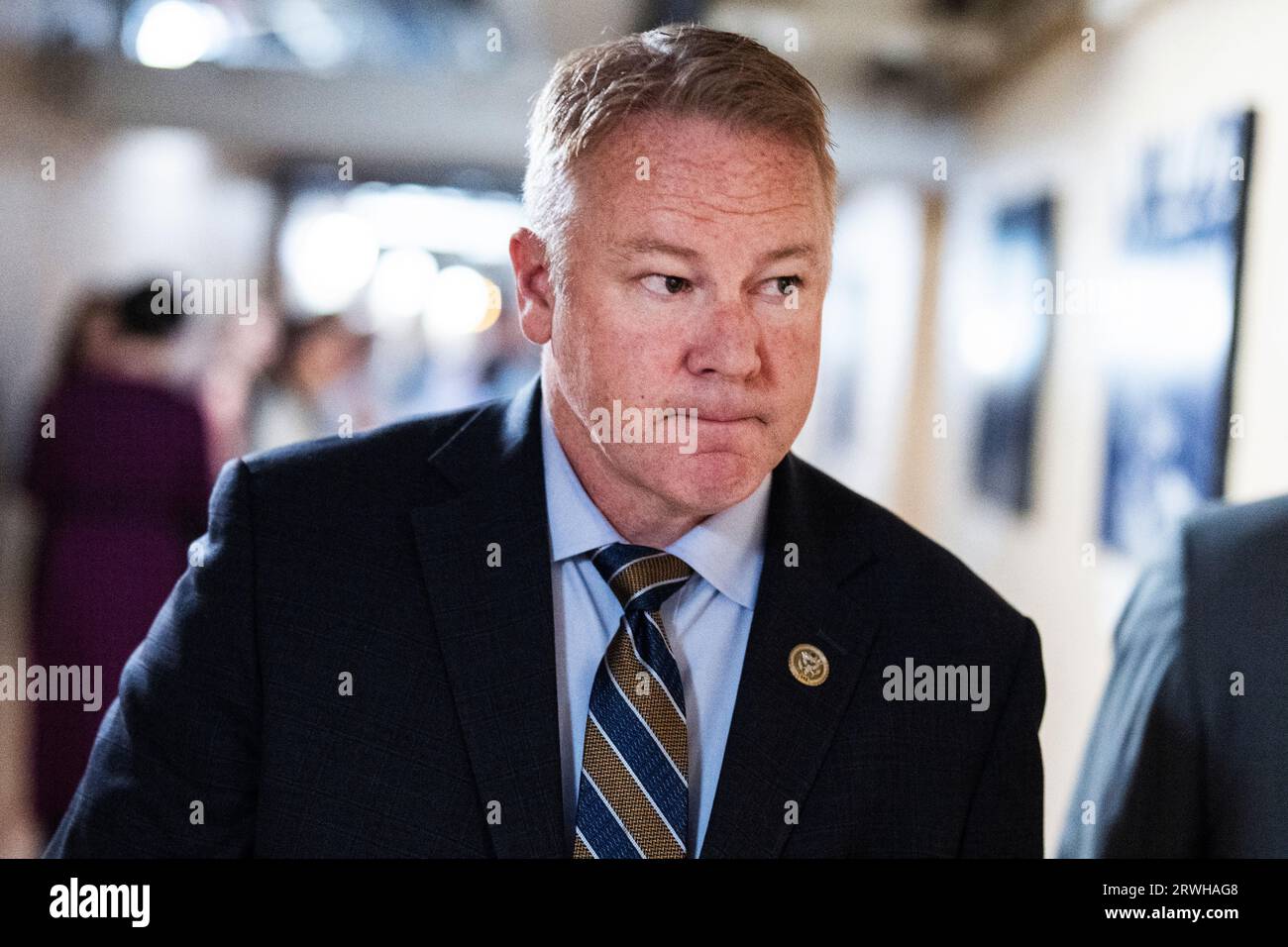 UNITED STATES - SEPTEMBER 19: Rep. Warren Davidson, R-Ohio, leaves a ...