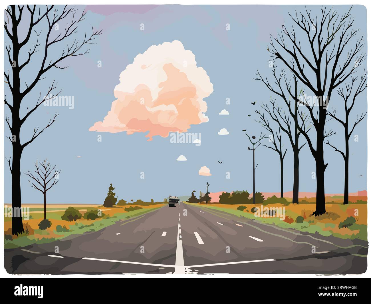 Roadway vector vectors Stock Vector Images - Alamy