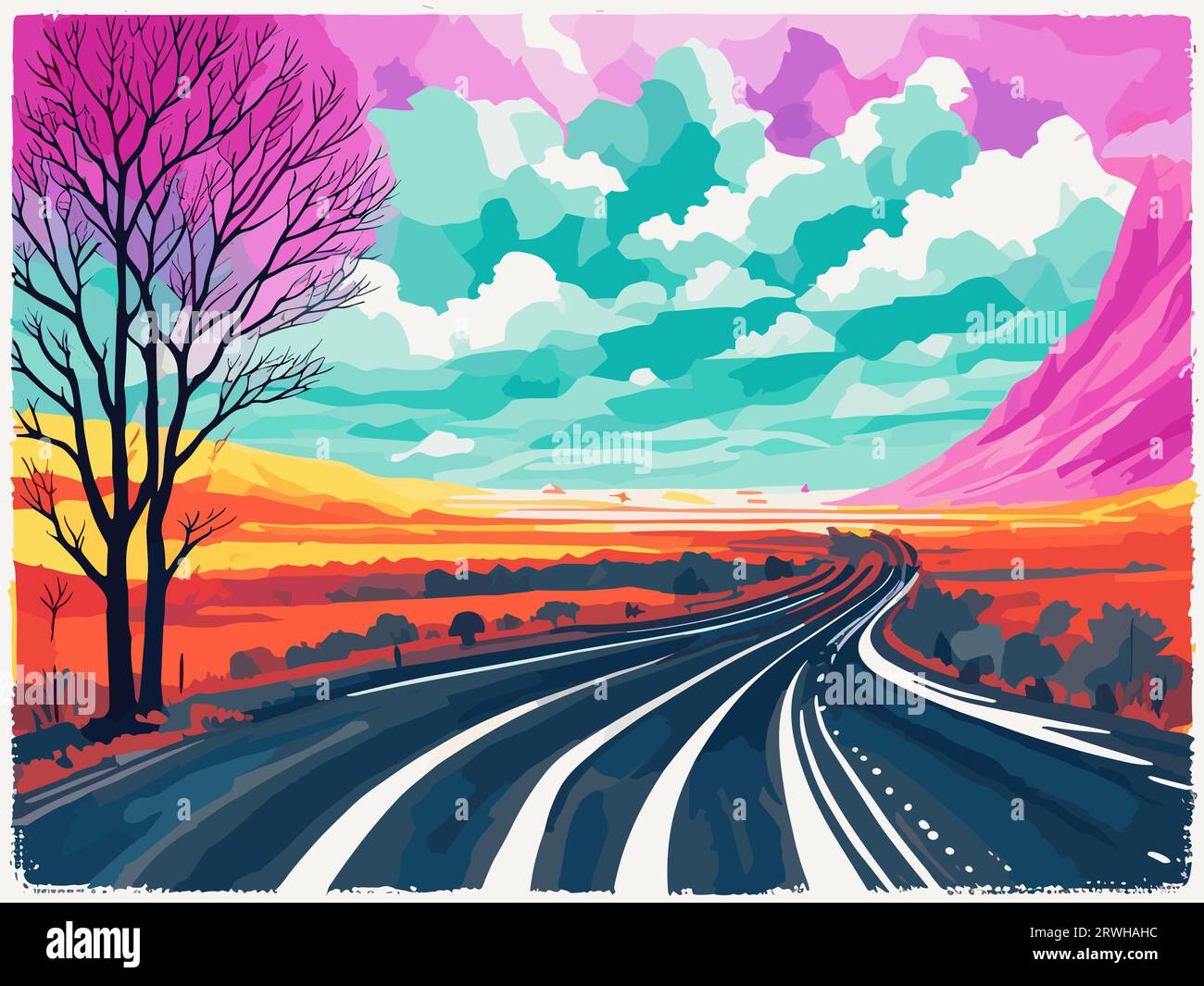 Roadway vector vectors Stock Vector Images - Alamy