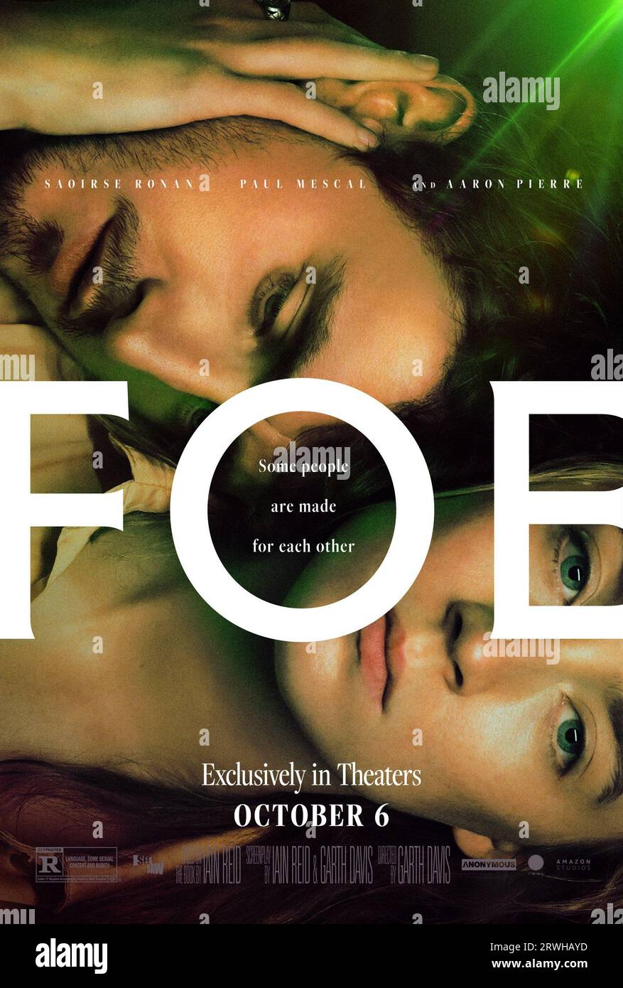 Foe movie poster Paul Mescal & Saoirse Ronan Stock Photo - Alamy