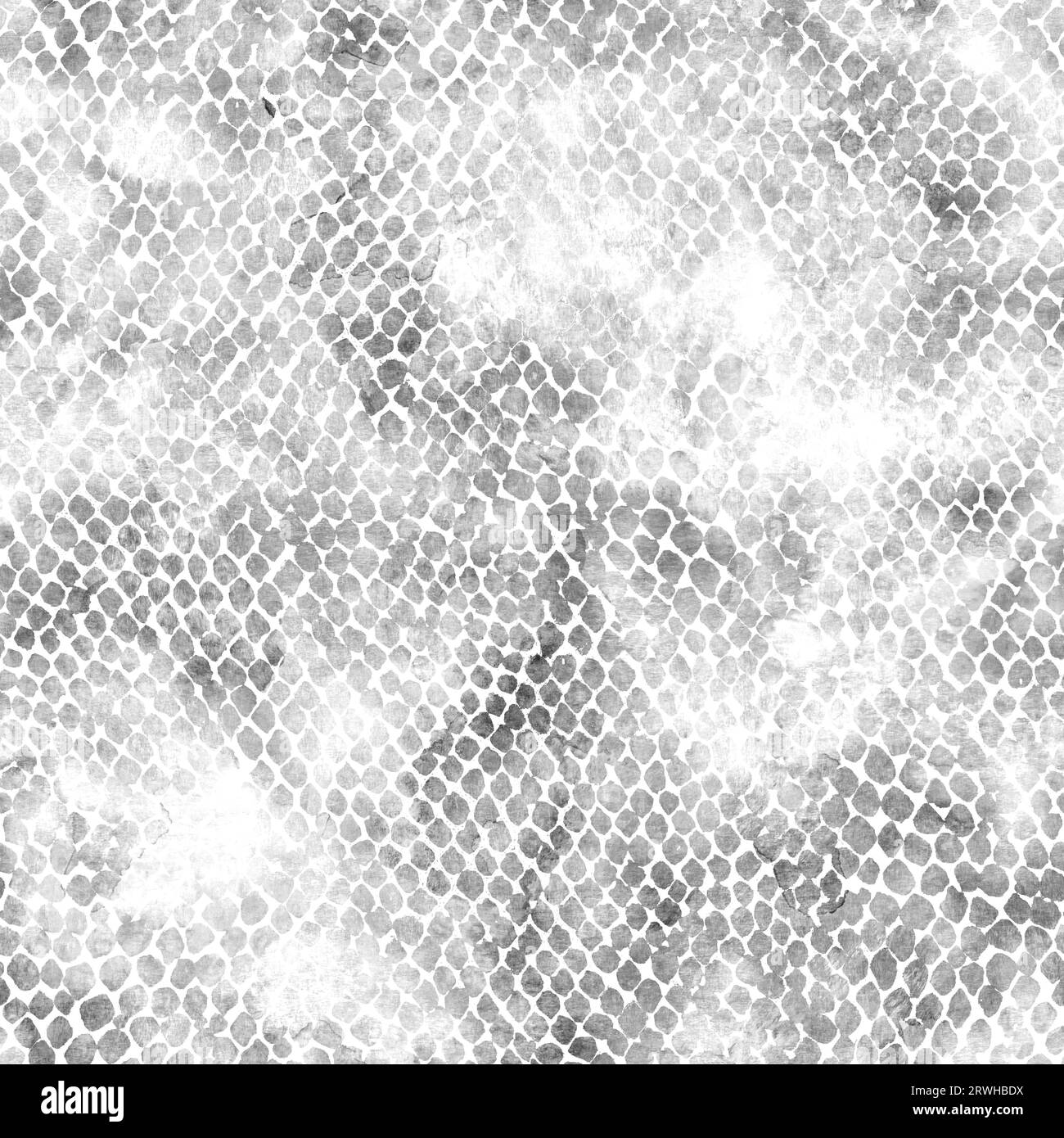 Watercolor black and white snake skin seamless pattern. Watercolour ...