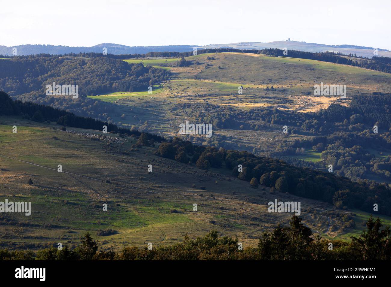 the famous wasserkuppe mountain in germany from far Stock Photo - Alamy
