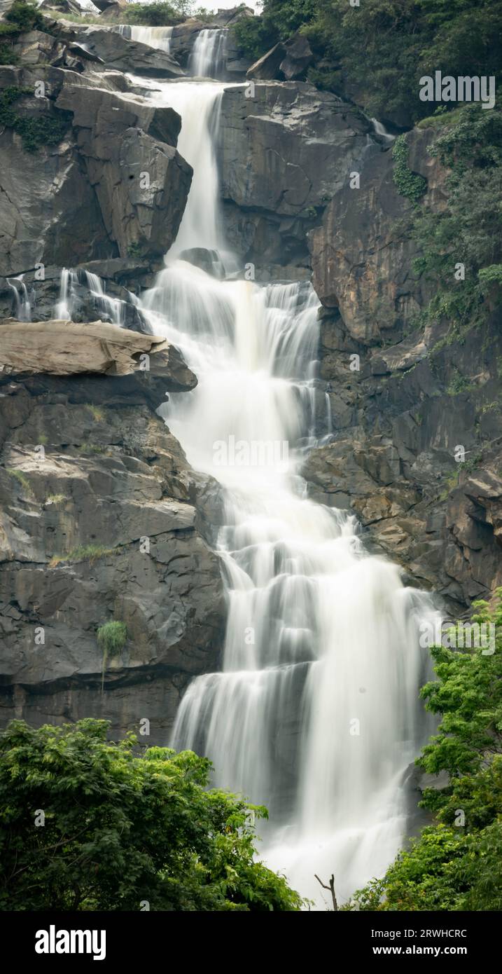 The Hundru Falls Ranchi is created on the course of the Subarnarekha ...