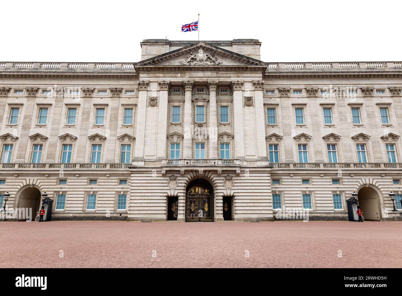 Facade of Buckingham palace, royal residence in London and the ...