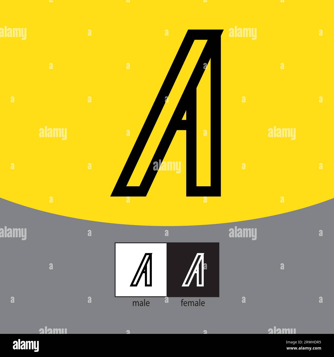 A Letter Logo. Black Color. - Vector Stock Vector Image & Art - Alamy