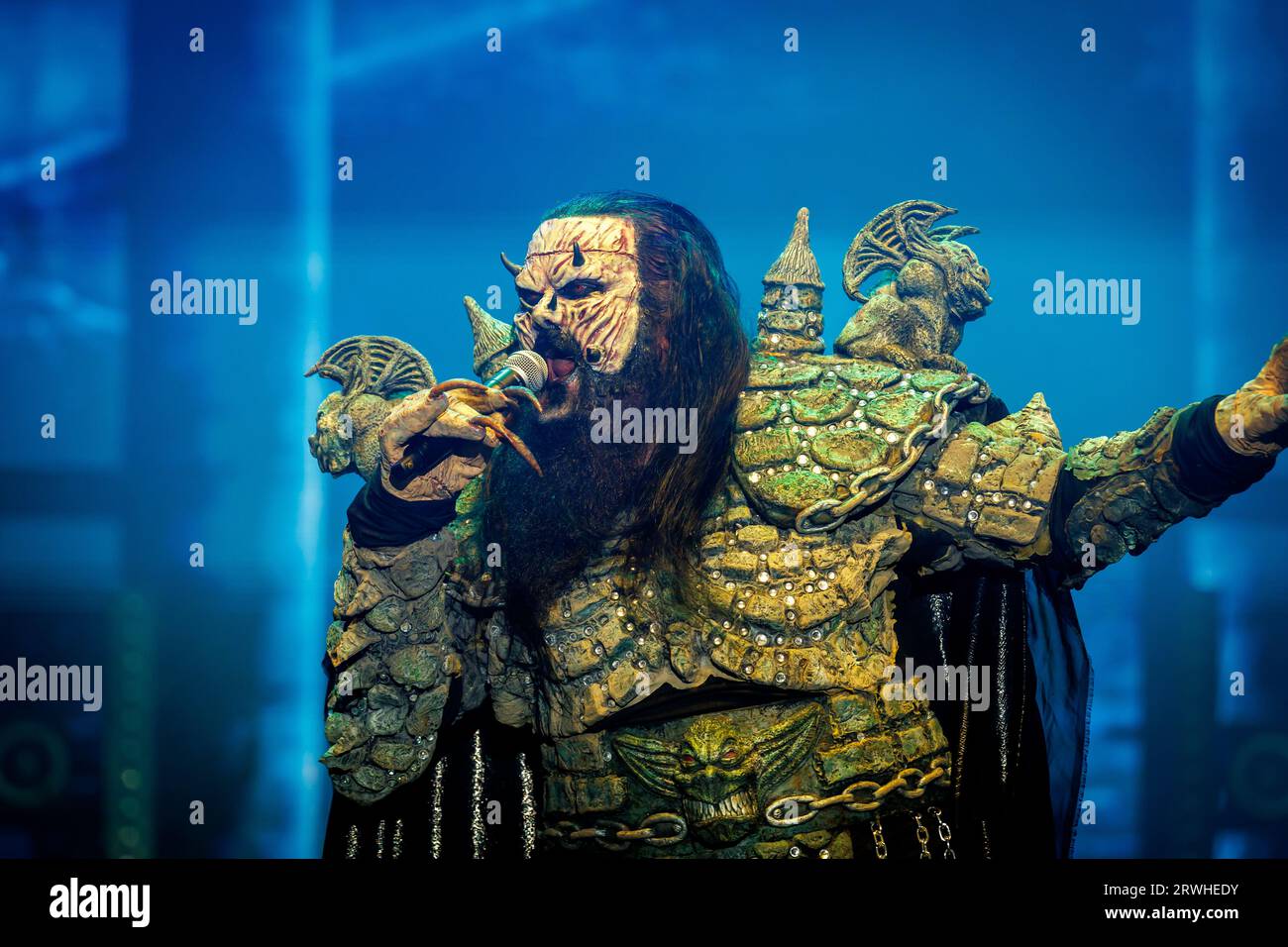 Finnish hard rock and heavy metal band Lordi performs during Havirov ...