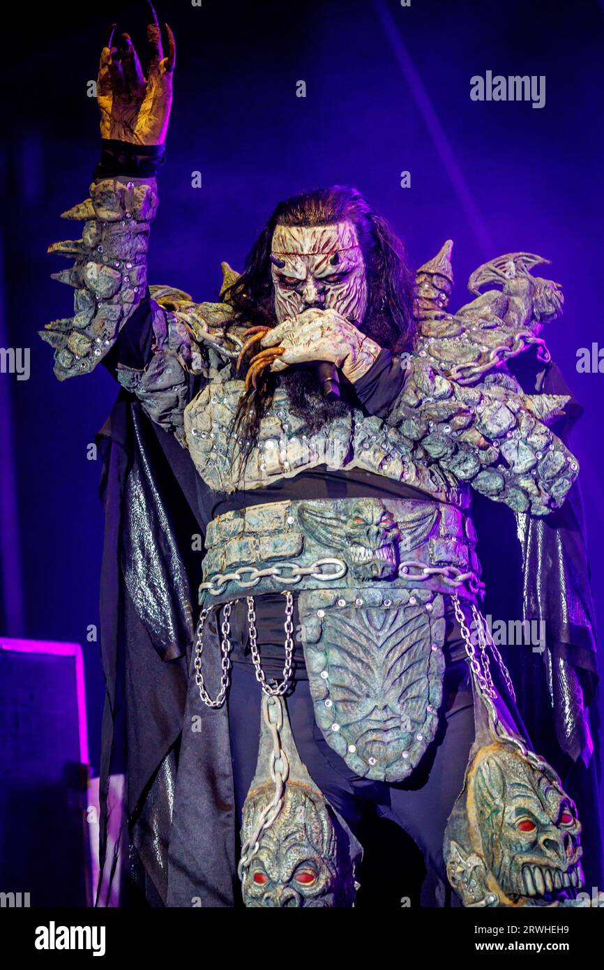 Finnish hard rock and heavy metal band Lordi performs during Havirov ...
