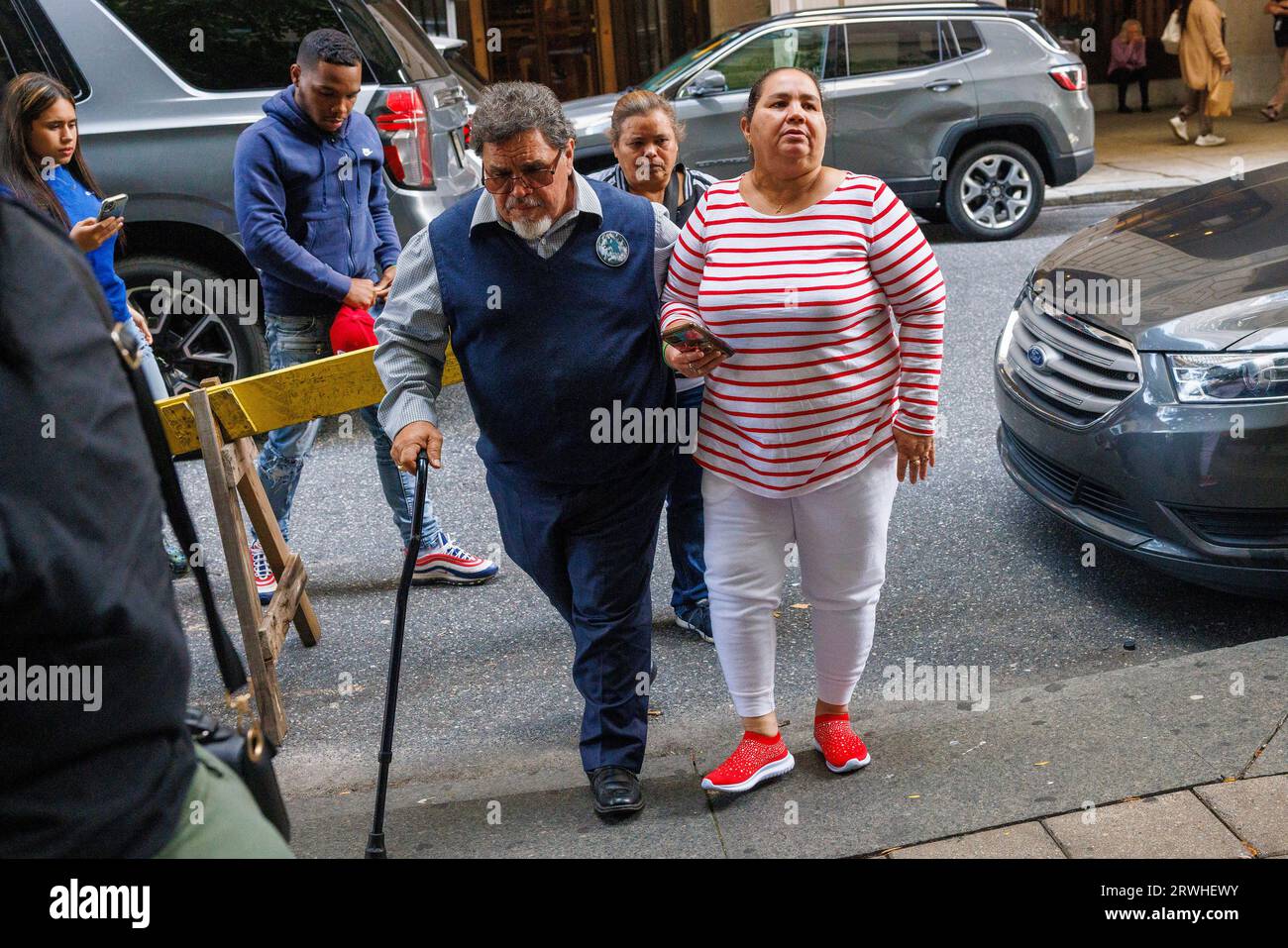 Family of Eddie Irizarry arrive at the Juanita Kidd Stout Center for ...