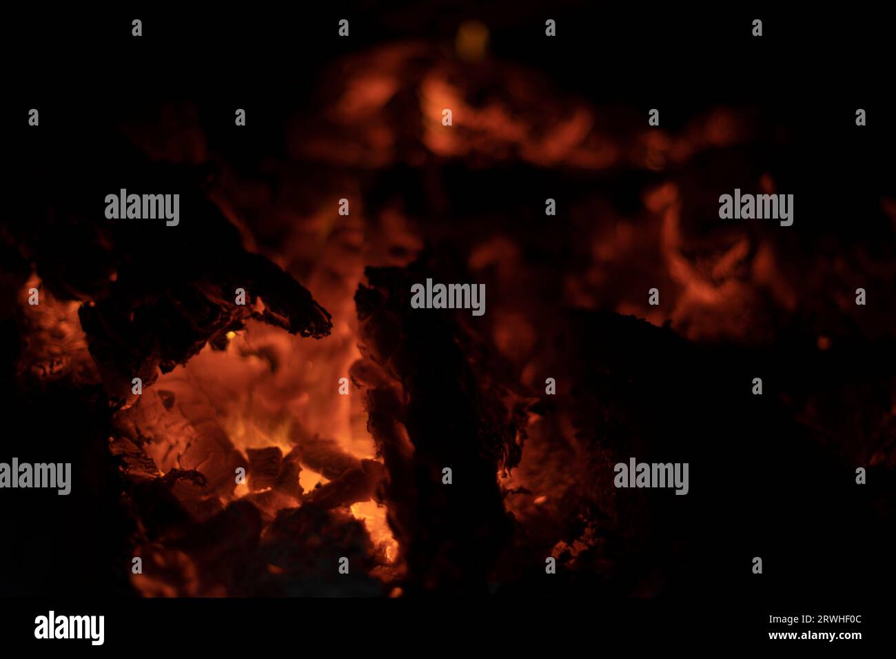 Fire flame. Flame texture. Burning firewood in stove. Fuel in hearth ...