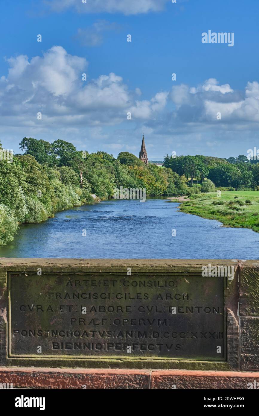 The River Eden and St Paul's Church, Holme Eden, near Warwick Bridge ...