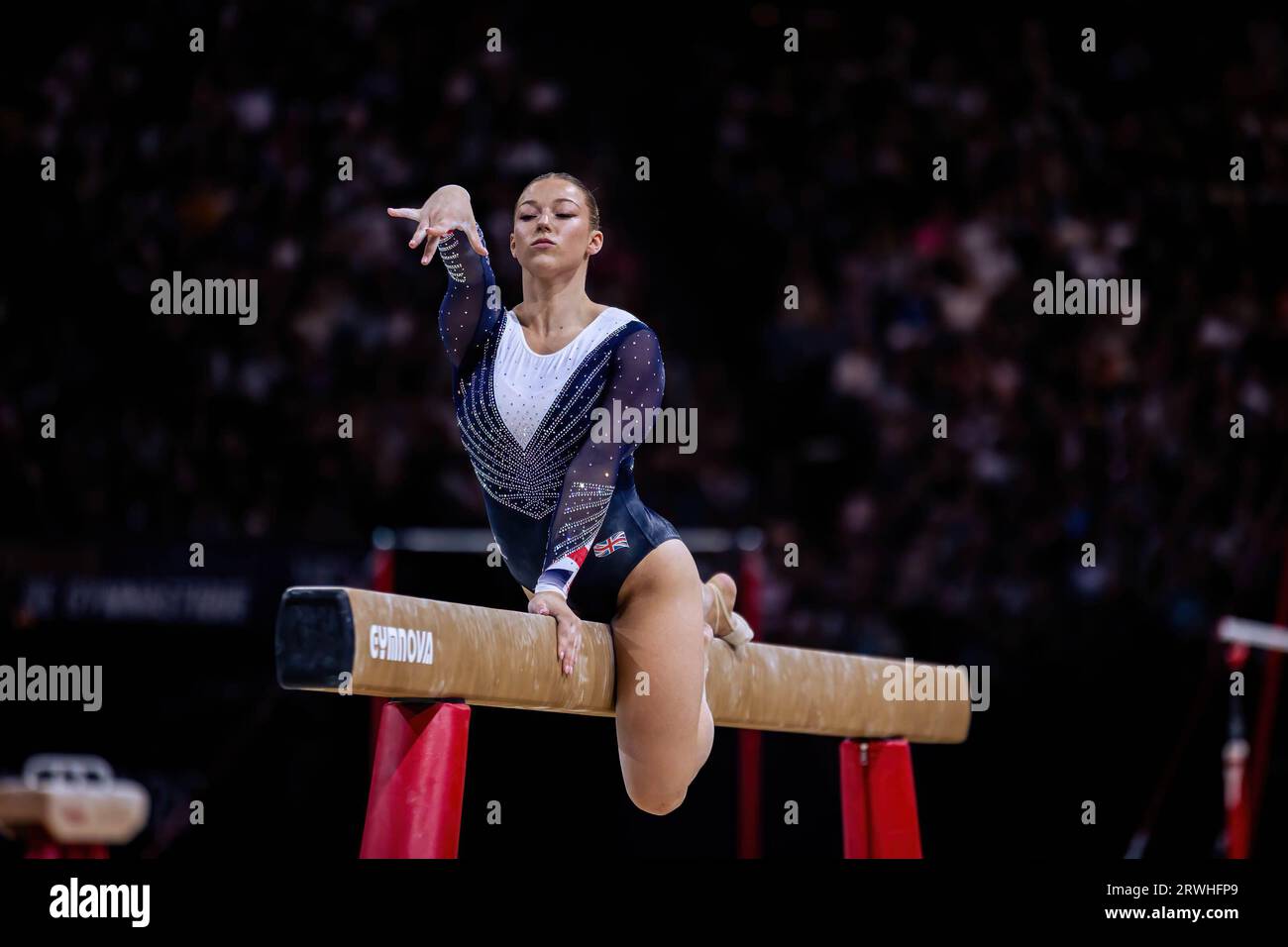 British gymnast Poppy-Grace Stickler seen competing during the Finals ...