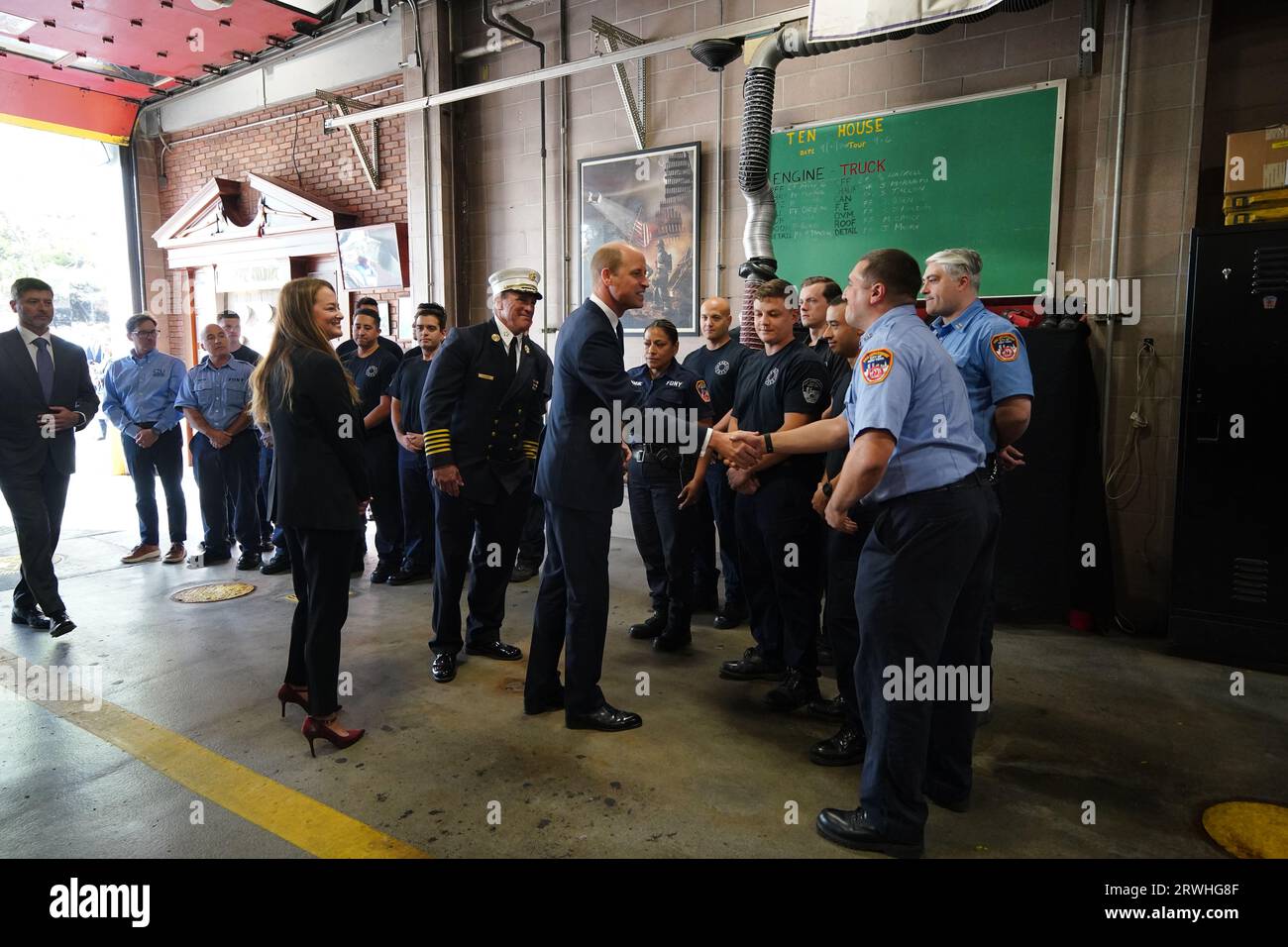 The Prince of Wales visits the New York Fire Department (FDNY)'s Ten ...