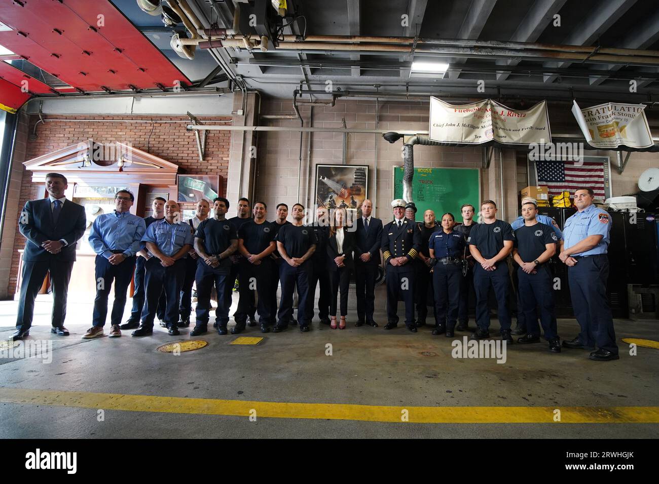 The Prince of Wales visits the New York Fire Department (FDNY)'s Ten ...