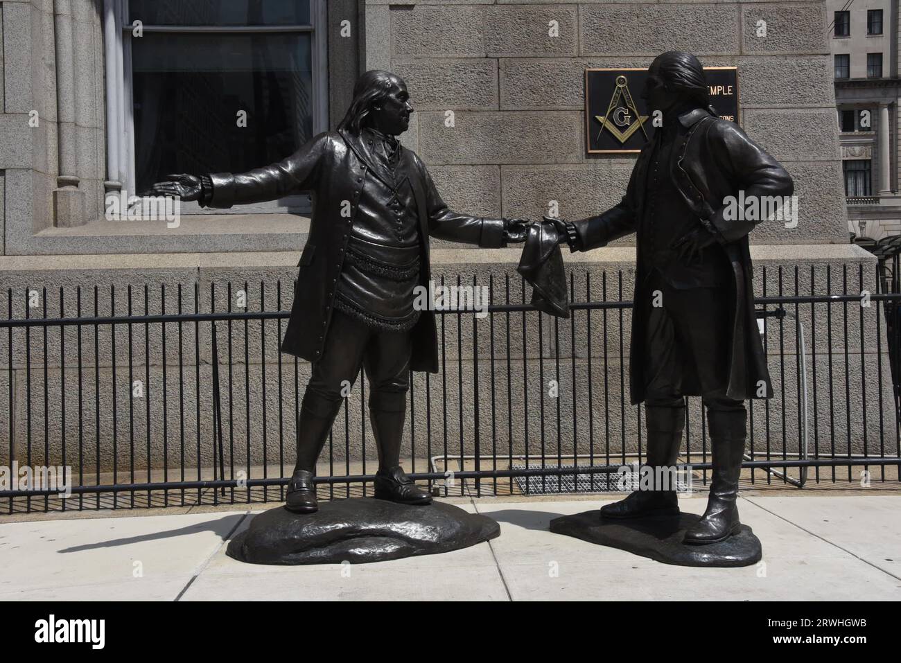 Bronze statues of the founding fathers hi-res stock photography and ...