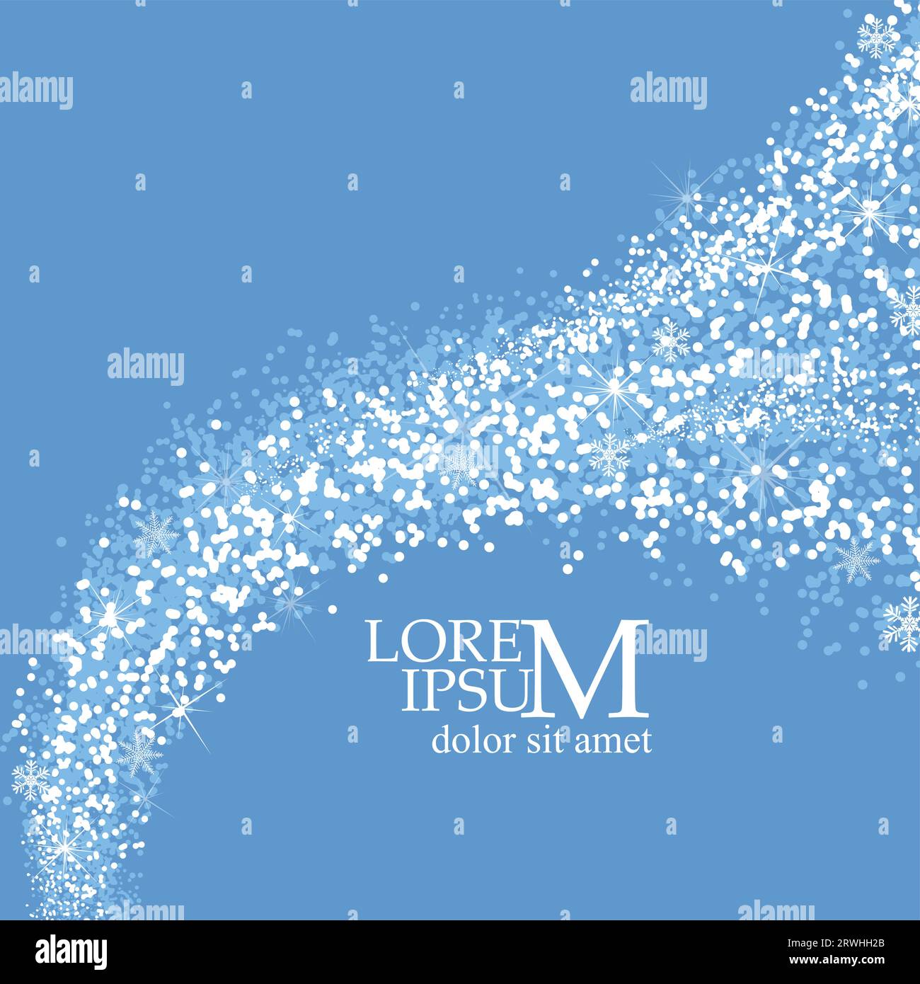 Abstract background of snow dots and snowflakes. Vector illustration ...