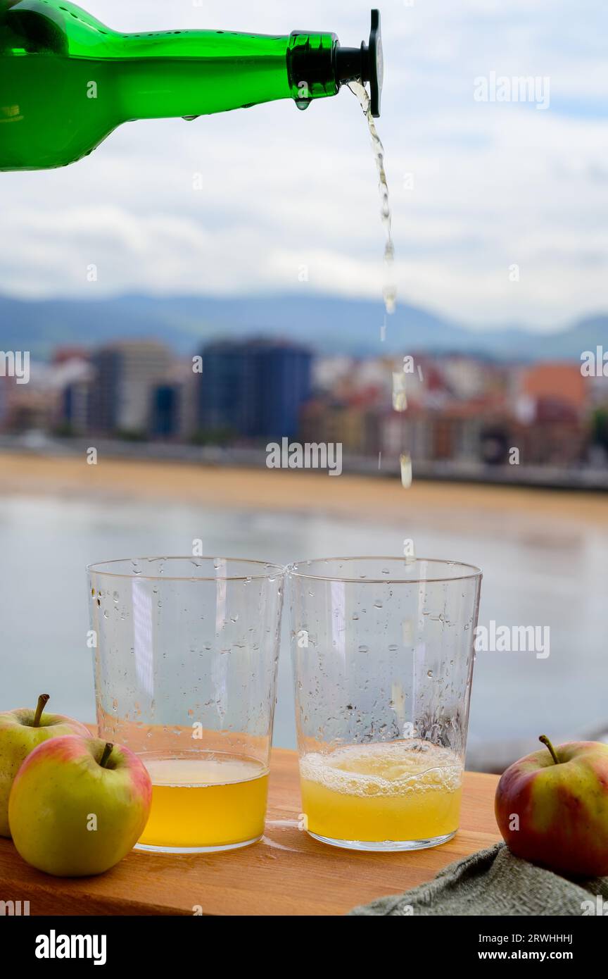 Asturian cider pouring hi-res stock photography and images - Alamy