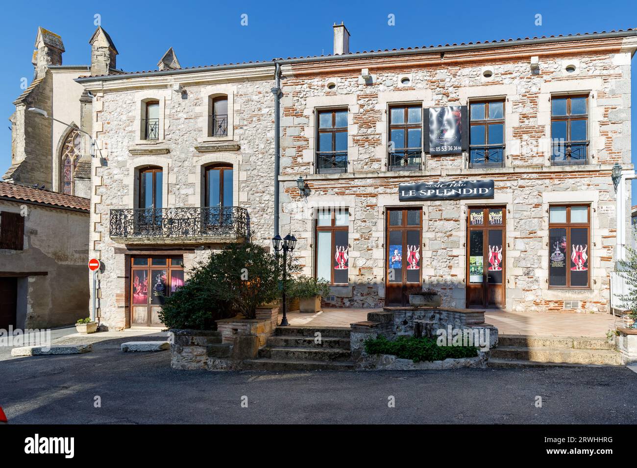 Monclar, France - October 16, 2021: facade of the performance hall and ...