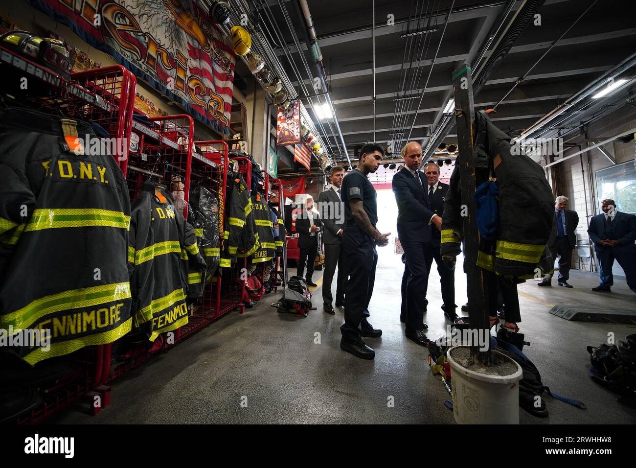The Prince of Wales visits the New York Fire Department (FDNY)'s Ten ...