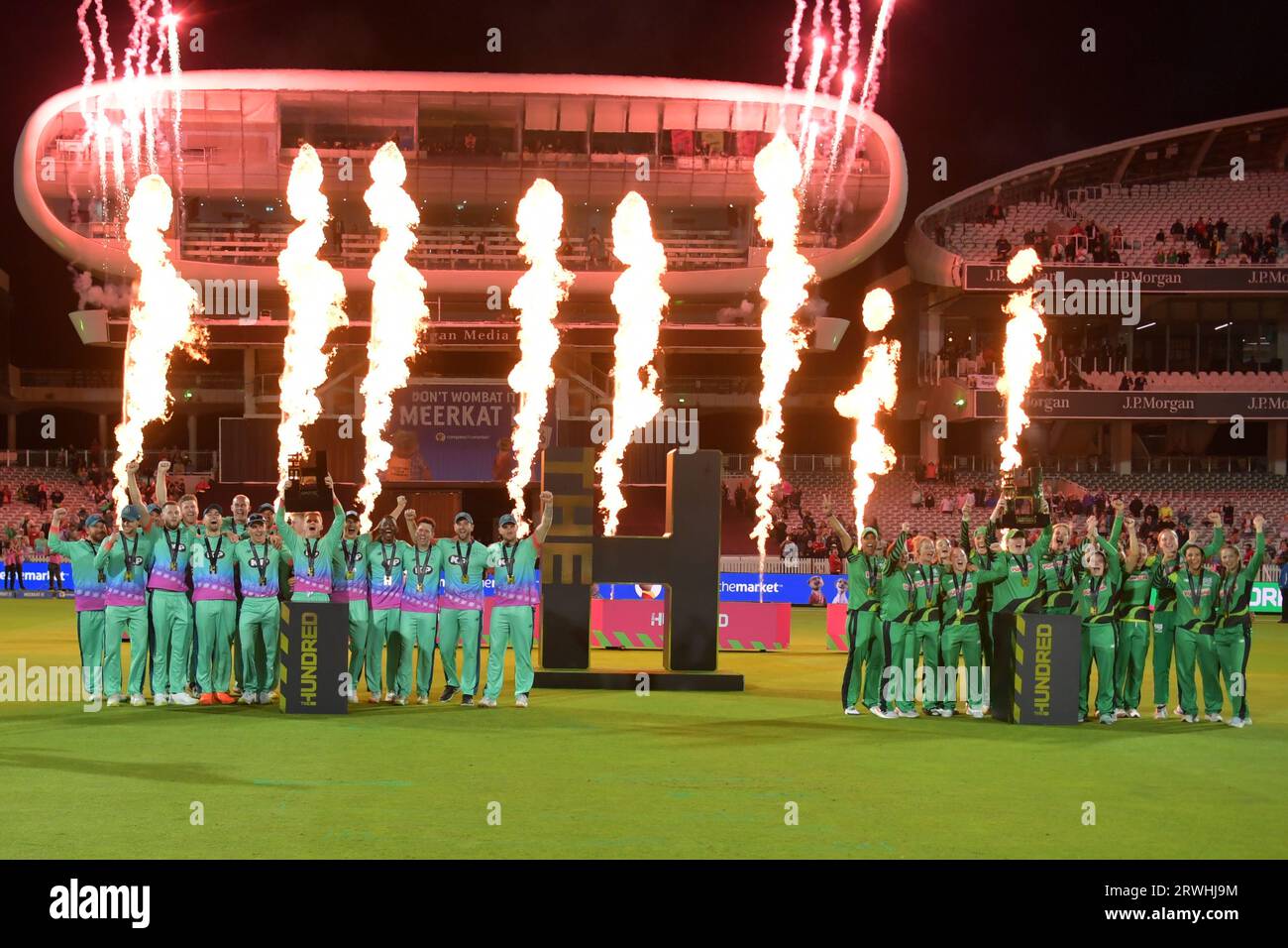 London, England. 27 Aug 2023. Oval Invincibles Men and Southern Brave ...