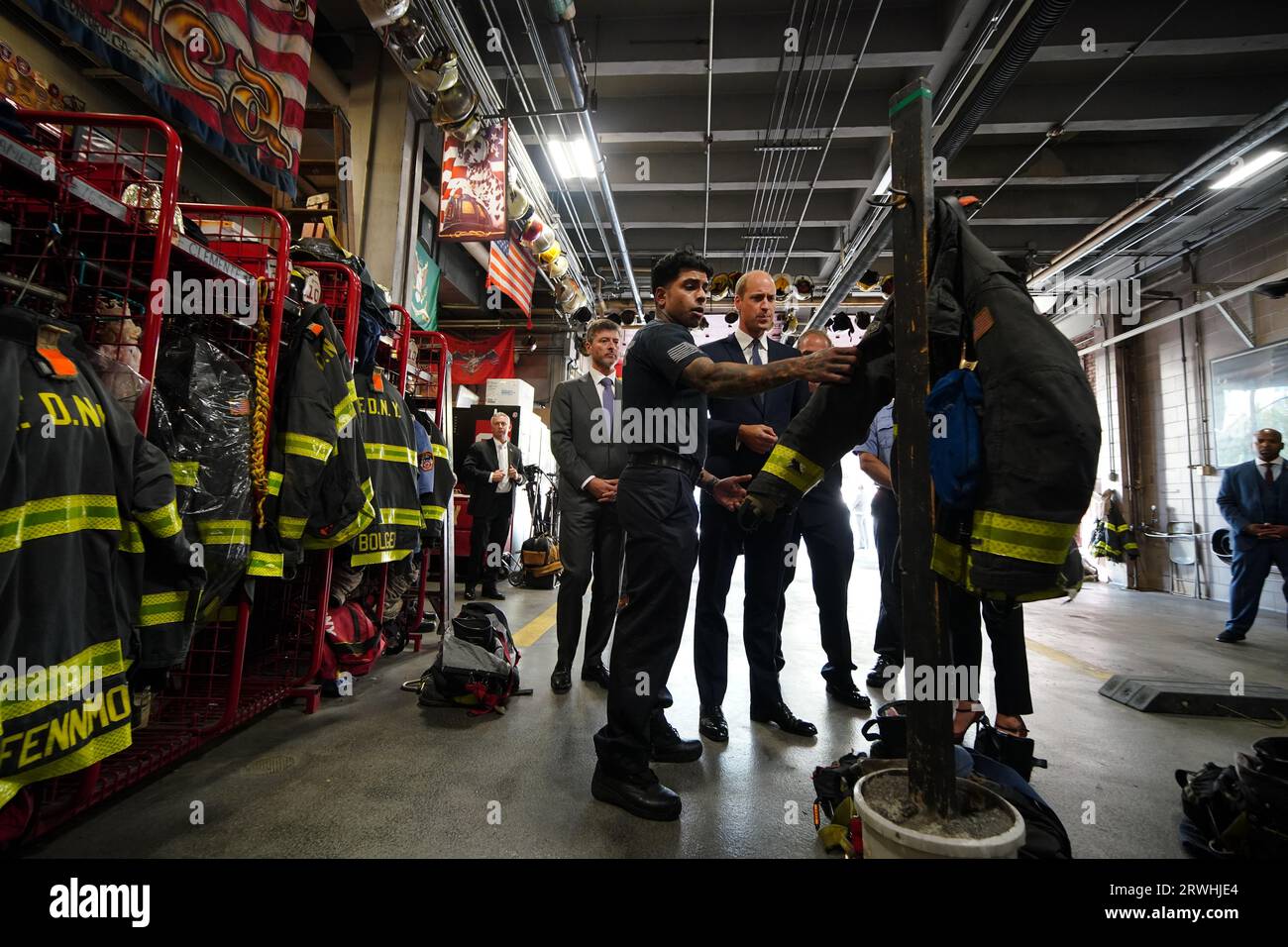 The Prince of Wales visits the New York Fire Department (FDNY)'s Ten ...