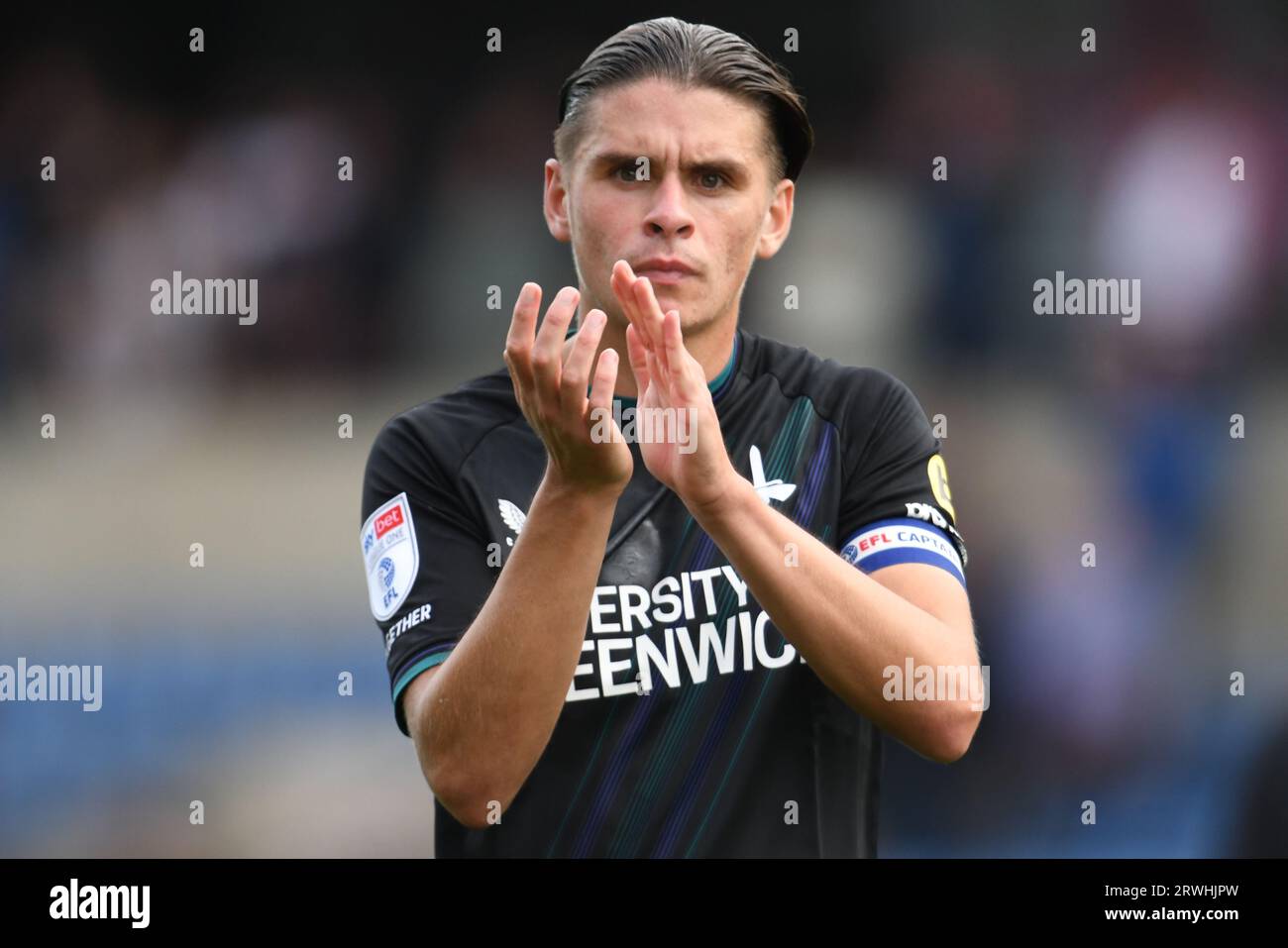 Oxford, England. 26 Aug 2023. George Dobson of Charlton Athletic ...