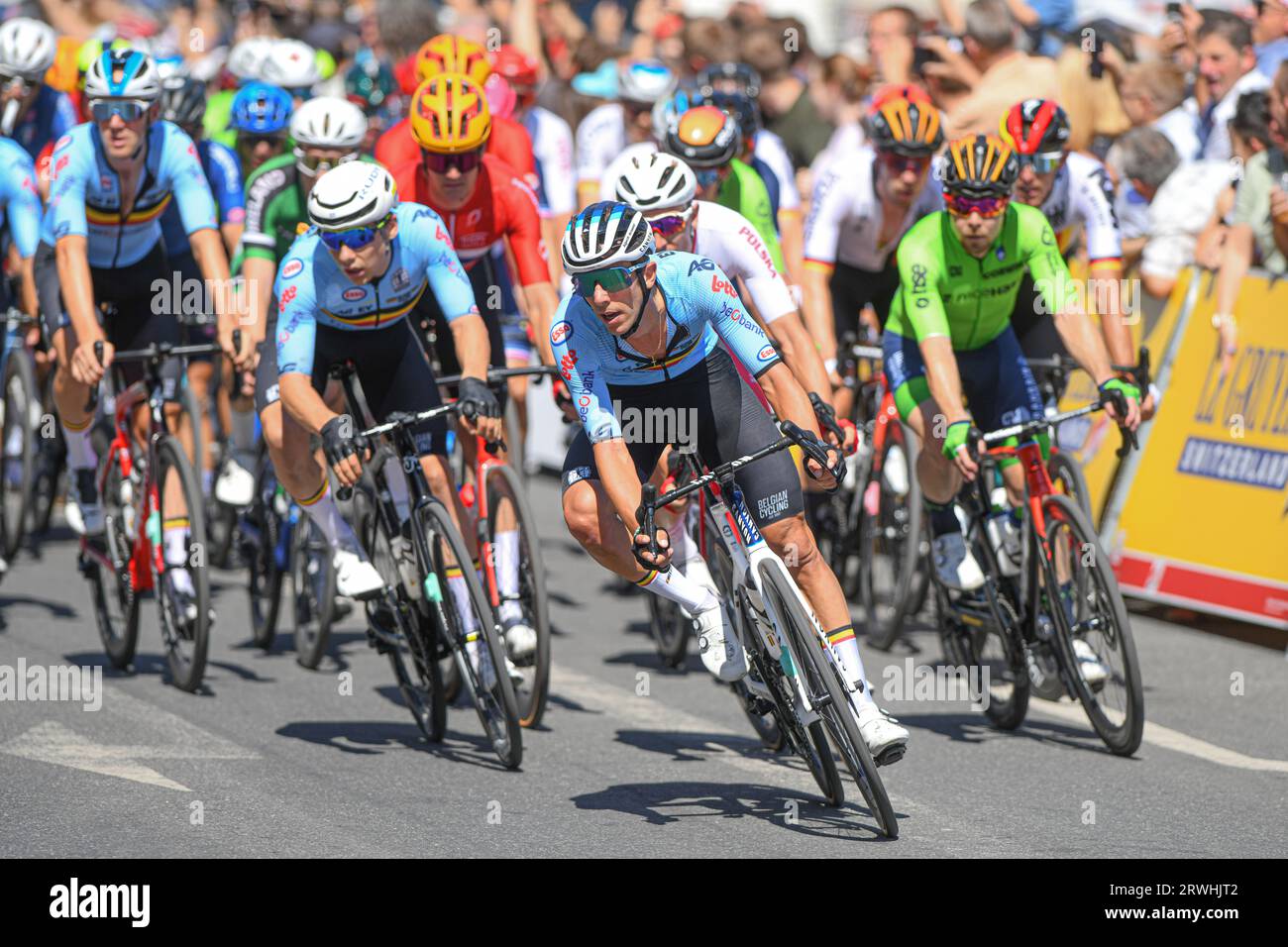 Cycling Road: Belgium team. European Championships Munich 2022 Stock ...