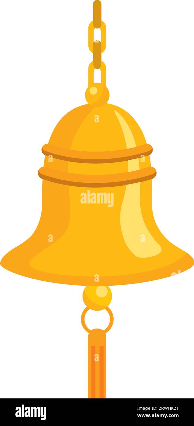 golden bell hanging illustration design Stock Vector Image & Art - Alamy