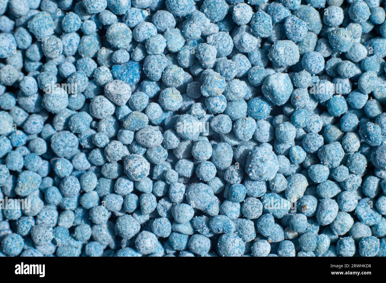 Macro image of blue granular chemical fertilizer for plants Stock Photo ...