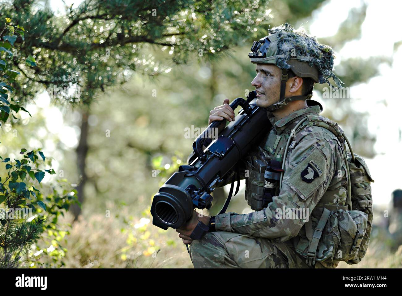 Adazi, Poland. 16 September, 2023. A U.S. Army soldier with the "Red ...