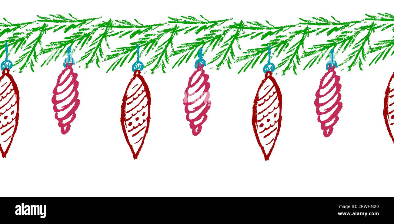 Crayon christmas tree vector hi-res stock photography and images - Alamy