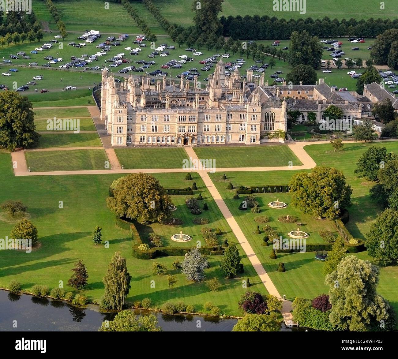 Burghley house aerial hi-res stock photography and images - Alamy