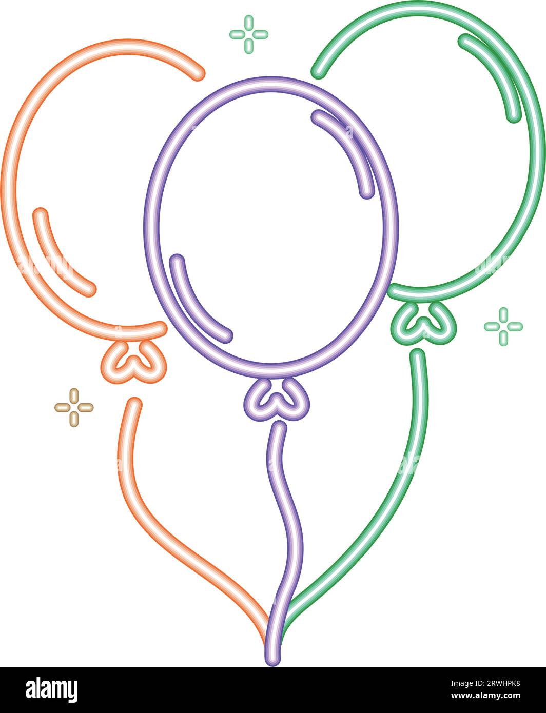 helium neon bunch balloons Stock Vector Image & Art - Alamy