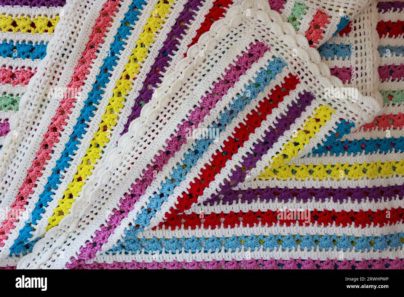 Crochet, handmade, sample knitted fabric Stock Photo - Alamy