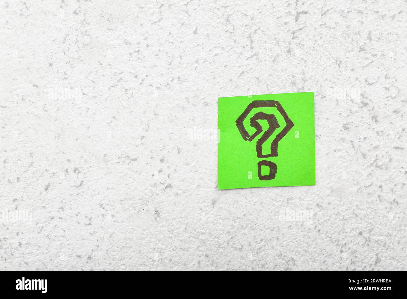 Paper quiz card with question mark on grunge white background Stock ...