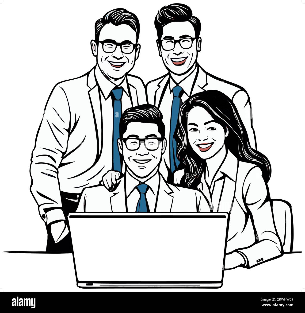 Wonderful and lovely Office people vector art Stock Vector Image & Art ...