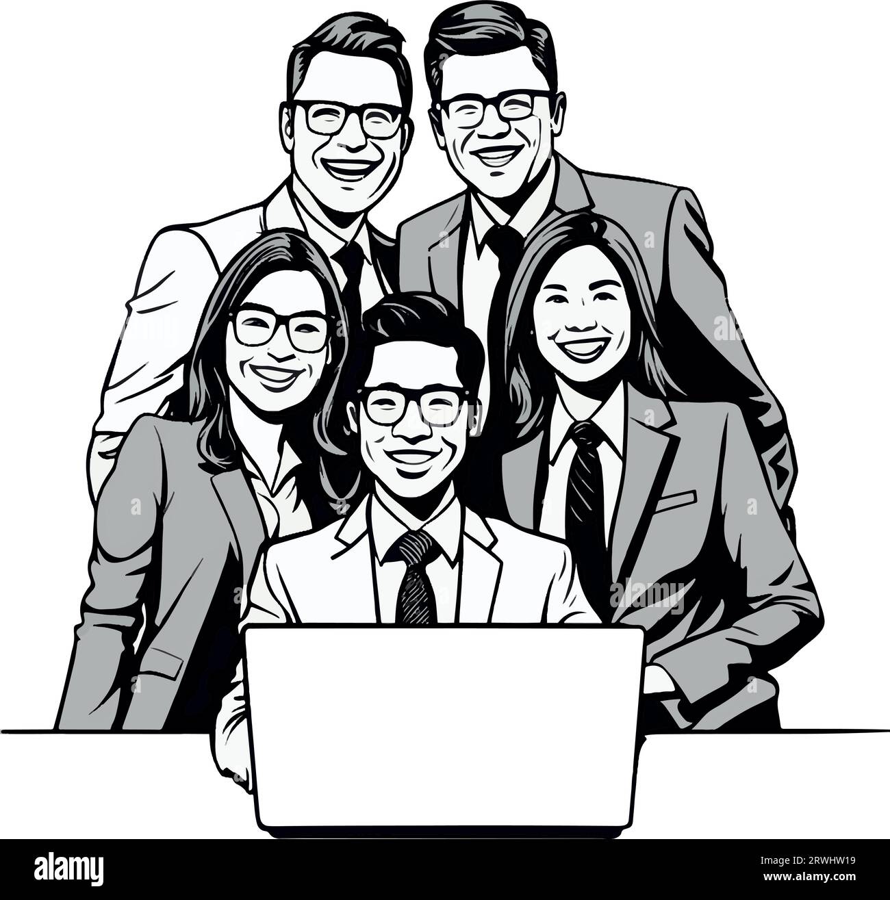 Awesome and lovely Office people vector art Stock Vector Image & Art ...