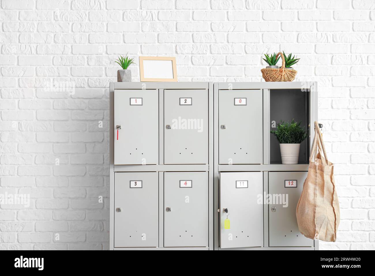Modern locker near white hi-res stock photography and images - Alamy