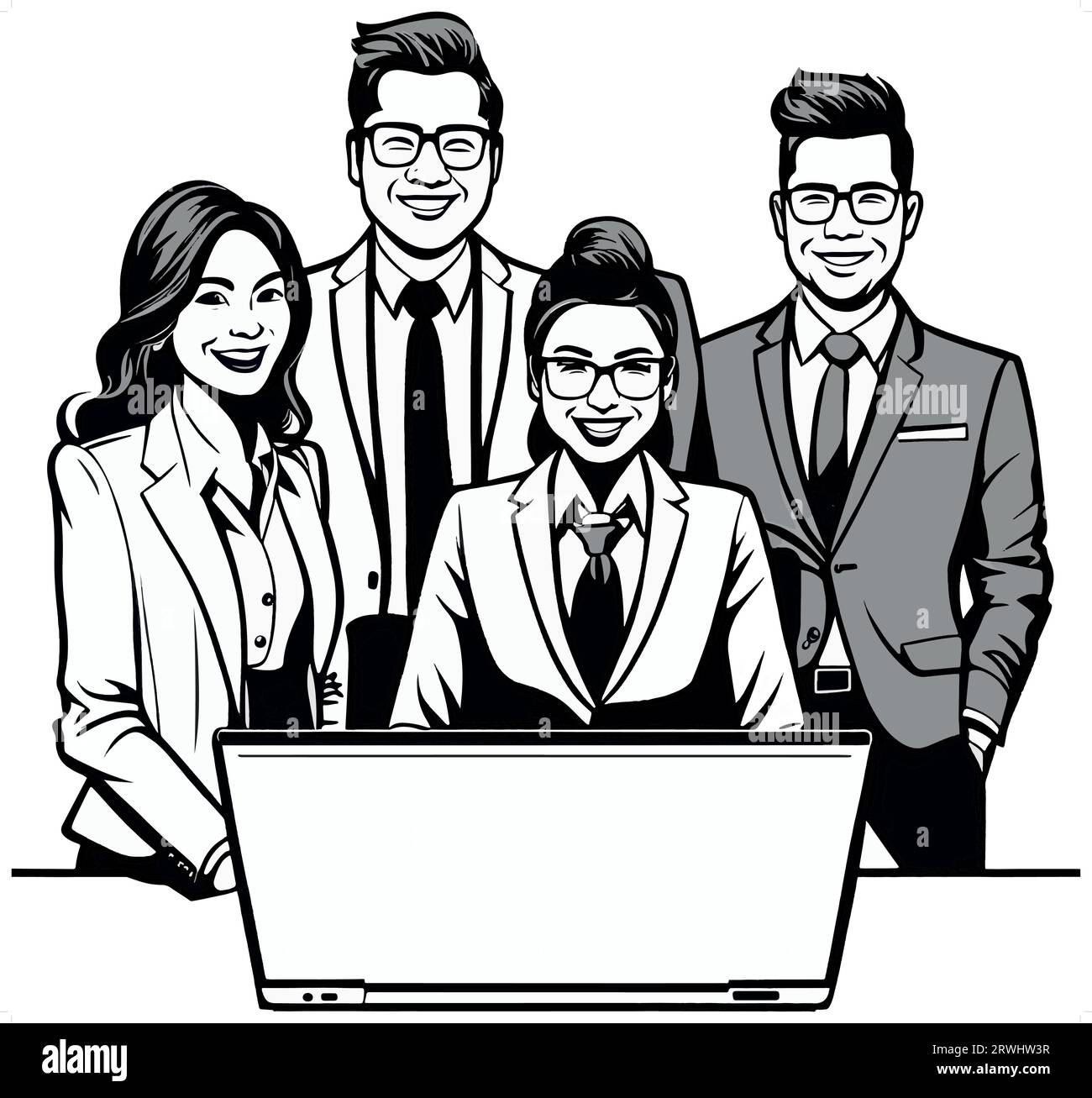 Excellent and lovely Office people vector art Stock Vector Image & Art ...