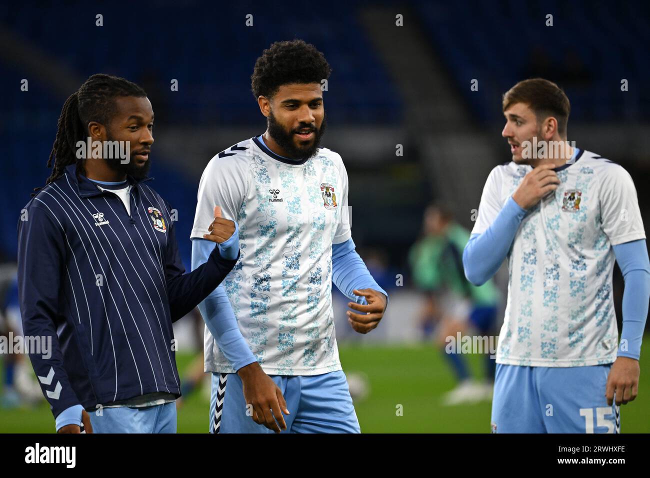 Coventry City's Kasey Palmer, Ellis Simms and Liam Kitching ahead of ...