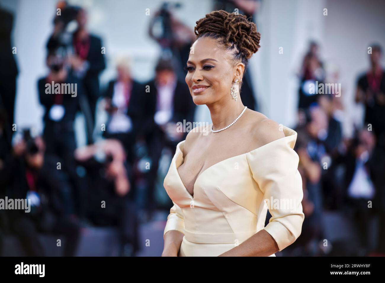 VENICE, ITALY - SEPTEMBER 06: Ava DuVernay attends a red carpet for the movie "Origin" at the ...