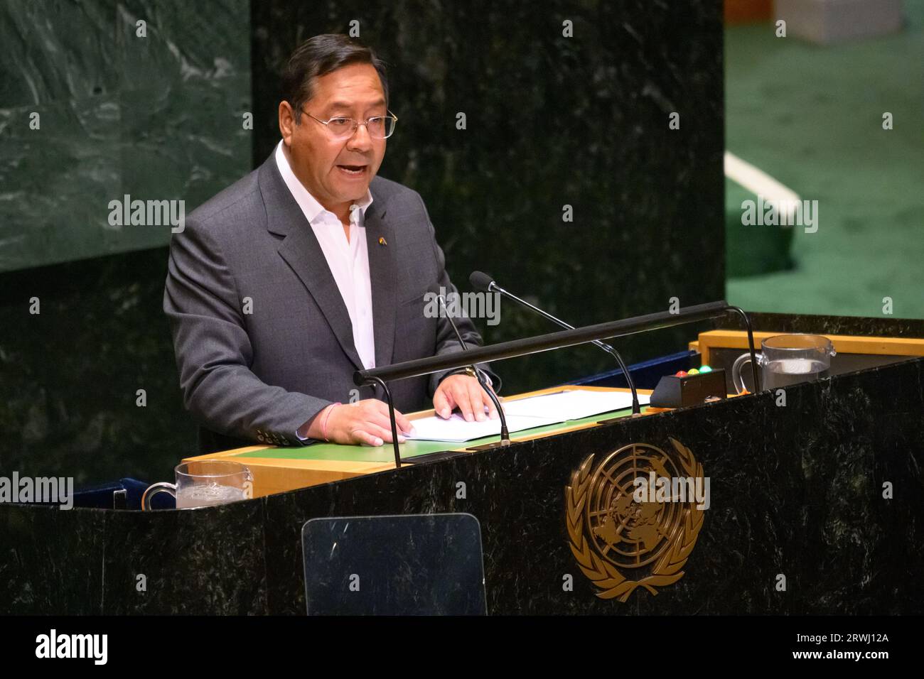 New York, USA. 19th Sep, 2023. Bolivia Constitutional President Luis ...
