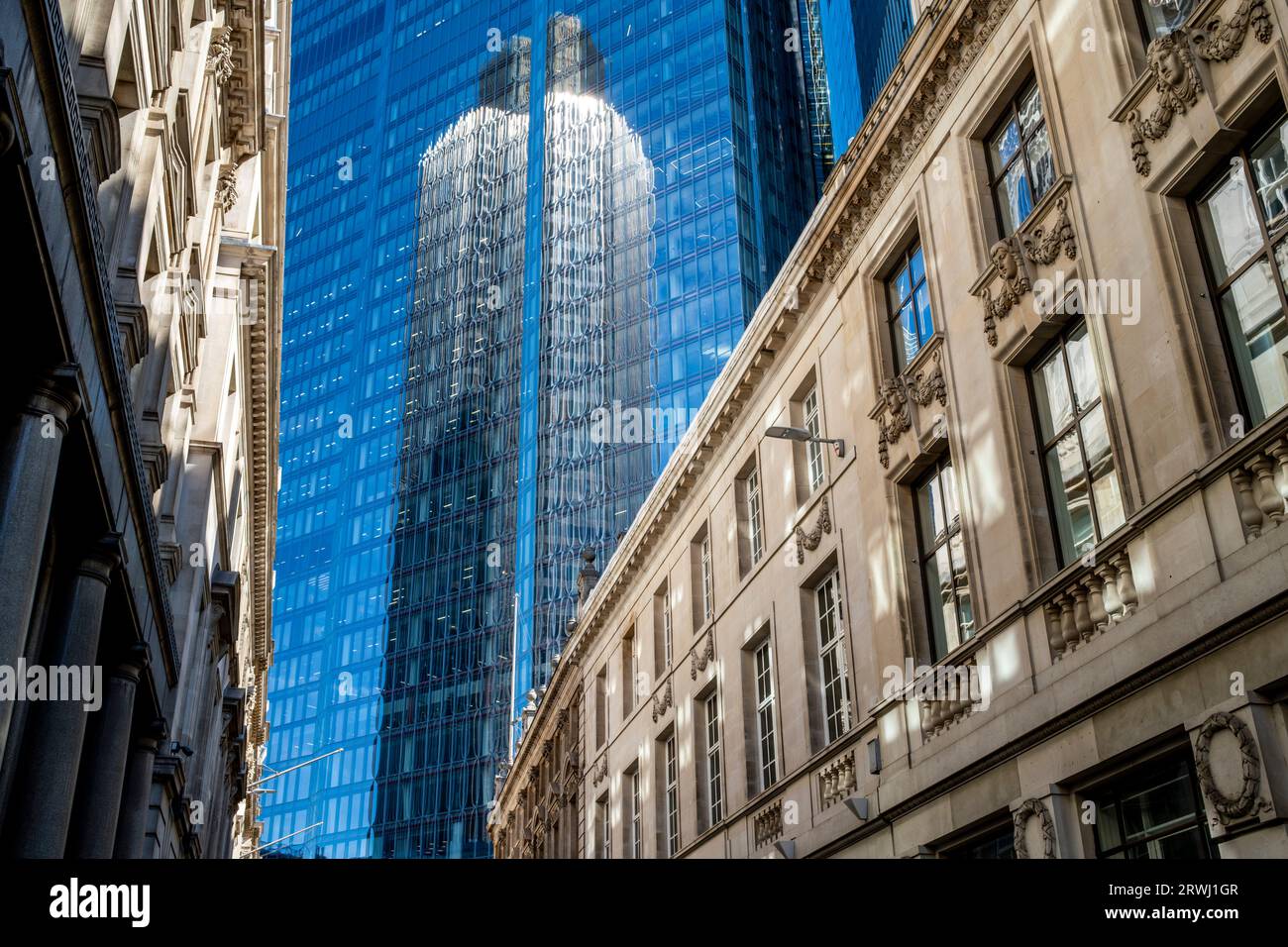 Tower 42 (also known as the Nat West Tower) Reflected in the glass of ...