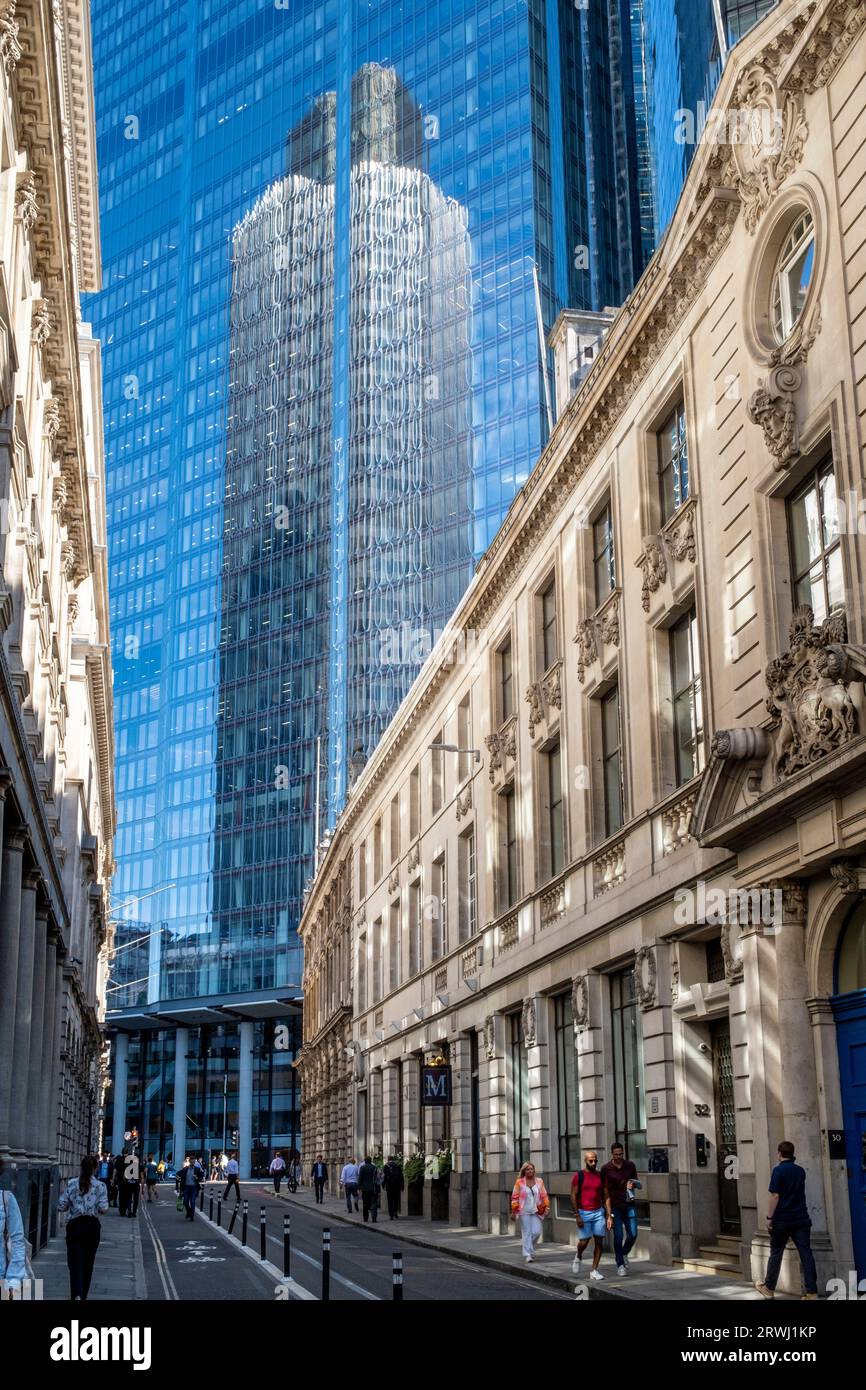 Tower 42 (also known as the Nat West Tower) Reflected in the glass of ...