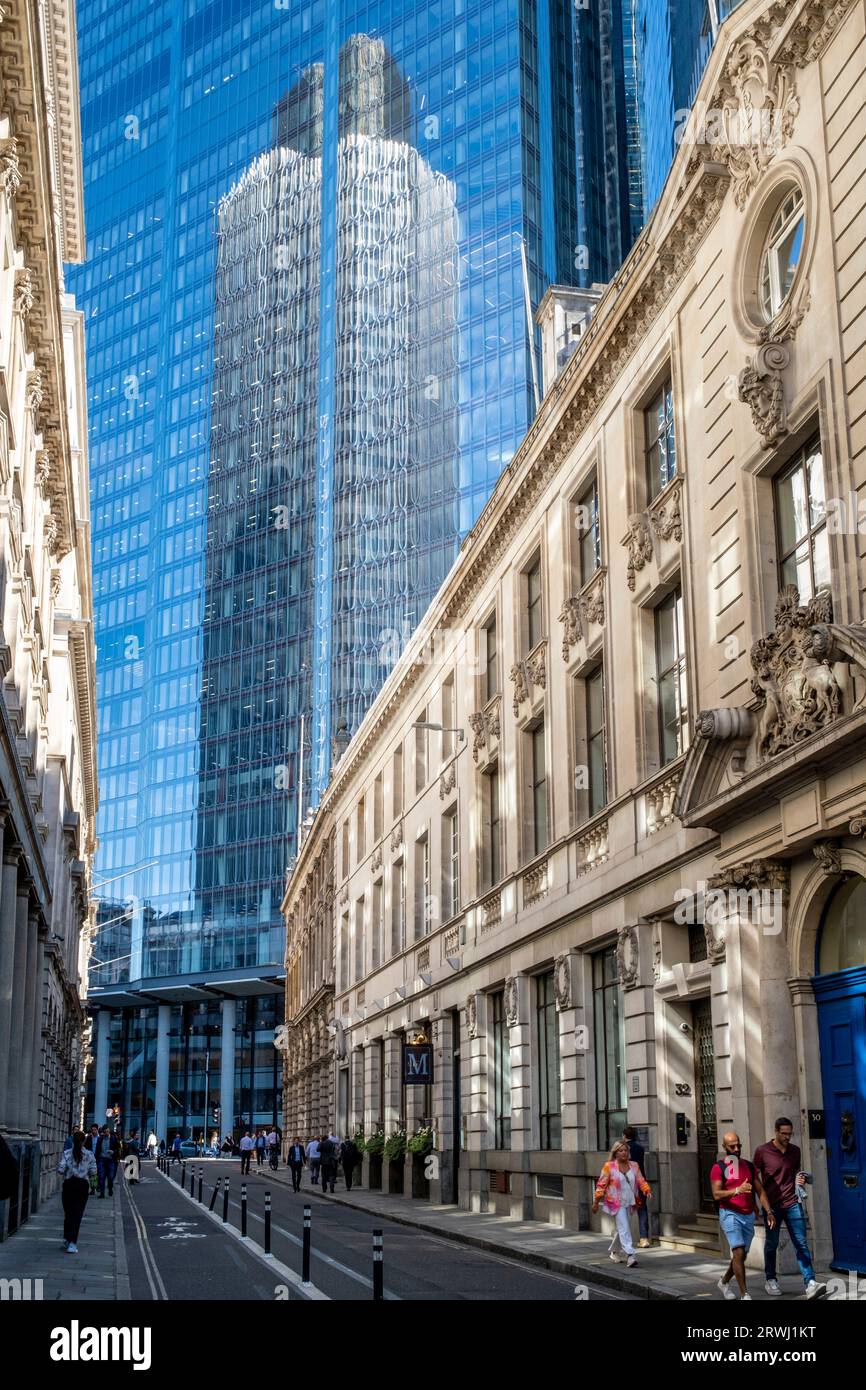 Tower 42 (also known as the Nat West Tower) Reflected in the glass of ...